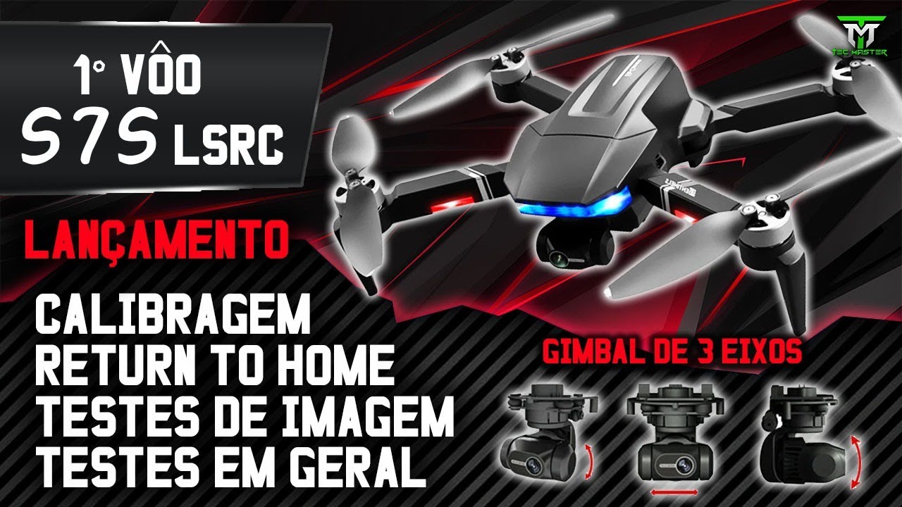 Drone S7S Lsrc GPS BRUSHLESS GIMBAL 3EIXOS VOO TESTE bom barato top ...