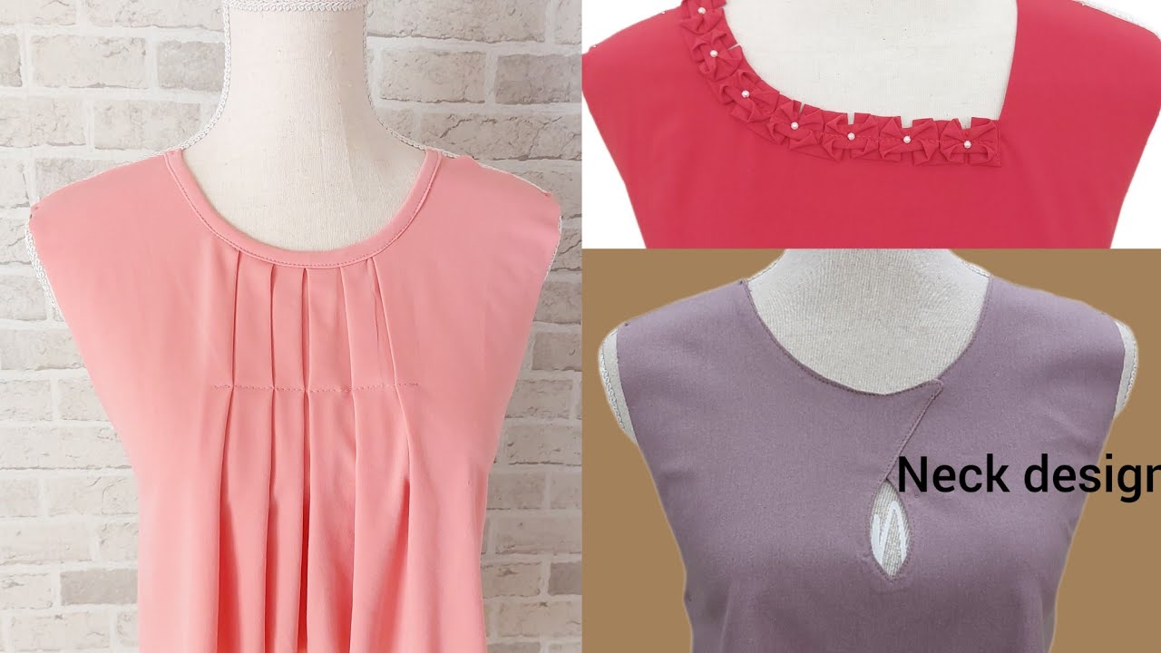 🌸 [ 3 ] Different neck design / easy and useful sewing tips for ...