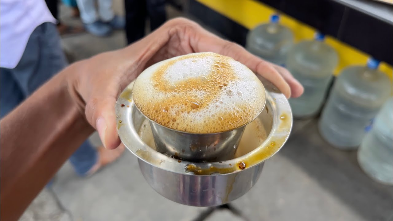 The Authentic Filter Coffee of Pondicherry | Indian Street Food - YouTube