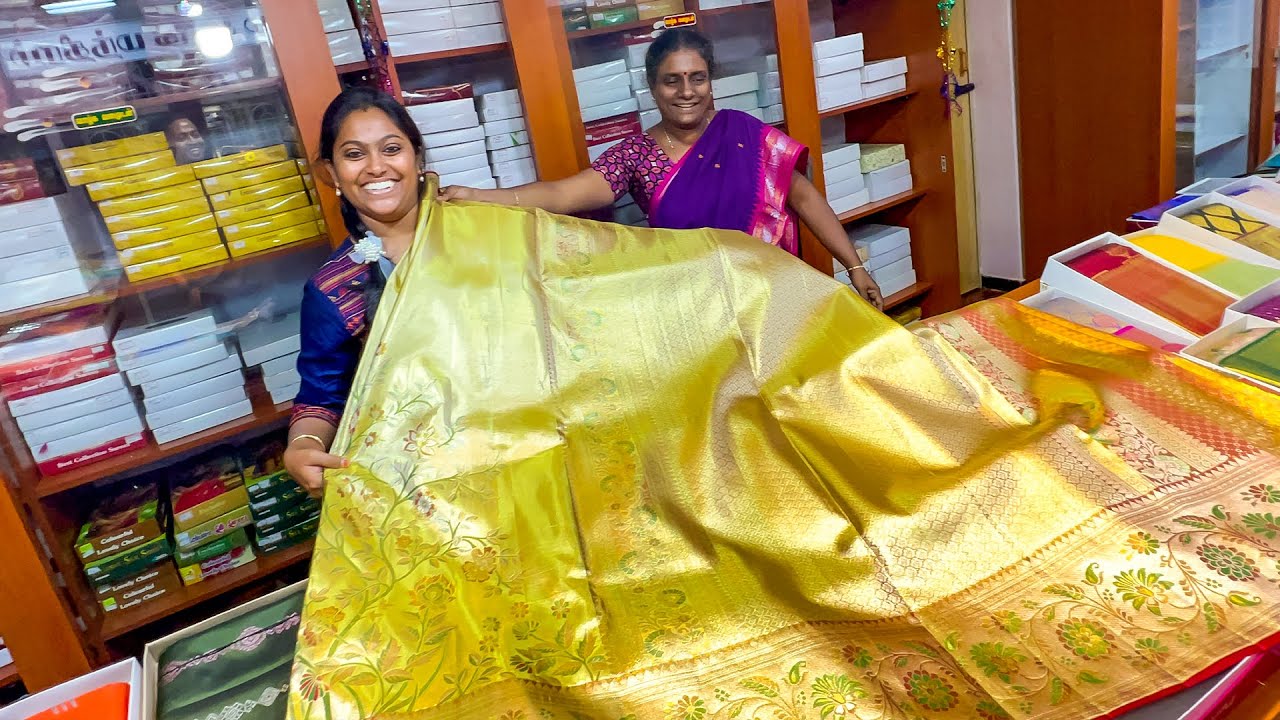 Real gold saree 😱🥻Are we buying it ?? - YouTube
