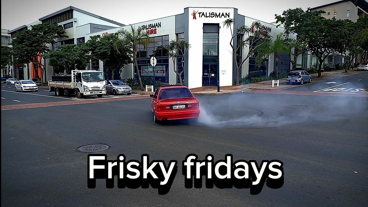 Frisky Fridays car show in umhlanga + car spotting (spinning, revving ...