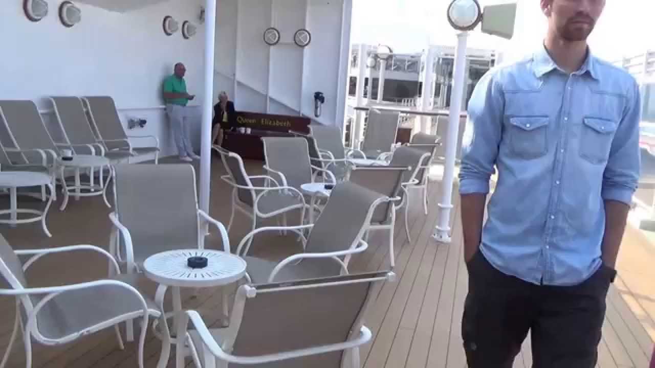 Kreuzfahrt Queen Elizabeth Kiel Southamton - Raucherecke Raucherbereich ...