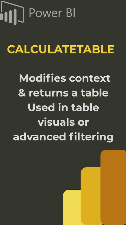CALCULATE vs CALCULATETABLE! in Power BI ⚡ | DAX in 60 Sec #dashboards ...