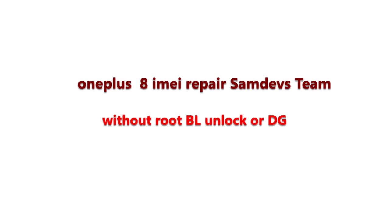 oneplus 8 imei repair - YouTube