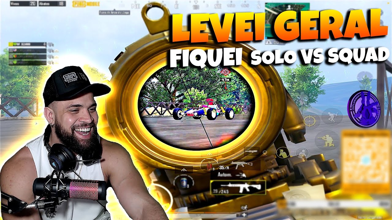 MEU TIME FOI DE LOOBY E FIQUEI SOLO vs SQUAD! LEVEI GERAL! PUBGMOBILE ...