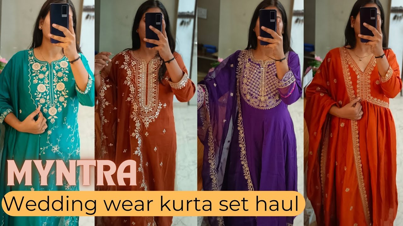Myntra Wedding Wear Kurta Set Haul |*TRY ON HAUL* UNDER 1500/- BEST FOR ...