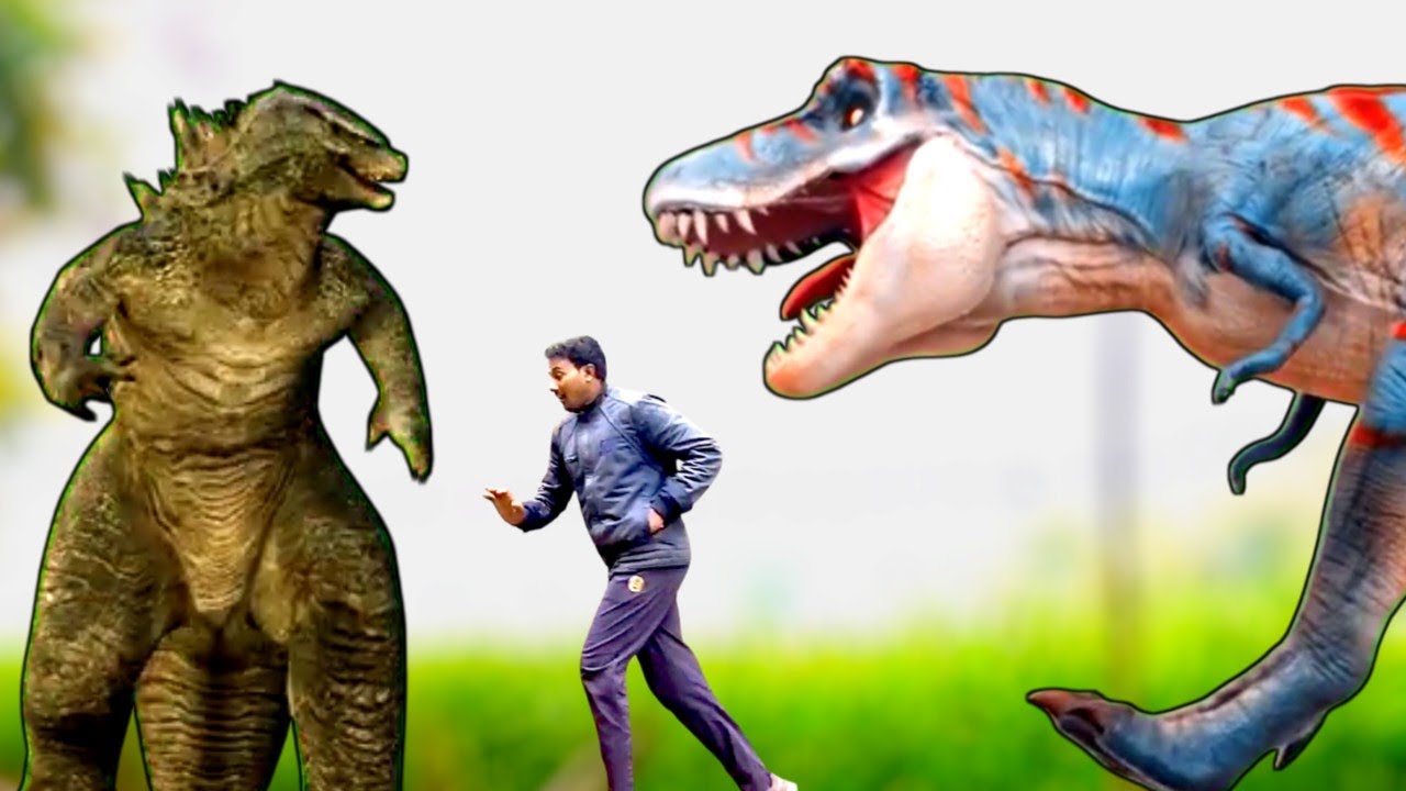 epic tyrannosaurus rex vs Godzilla | trex rex ranch | Jurassic world 2 : @T-REX-GAMER-4YOU - YouTube