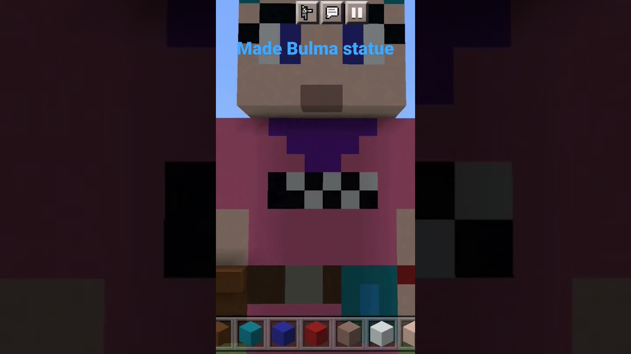 made Bulma statue in minecraft. anime pt. 14. #shorts #minecraftshorts ...