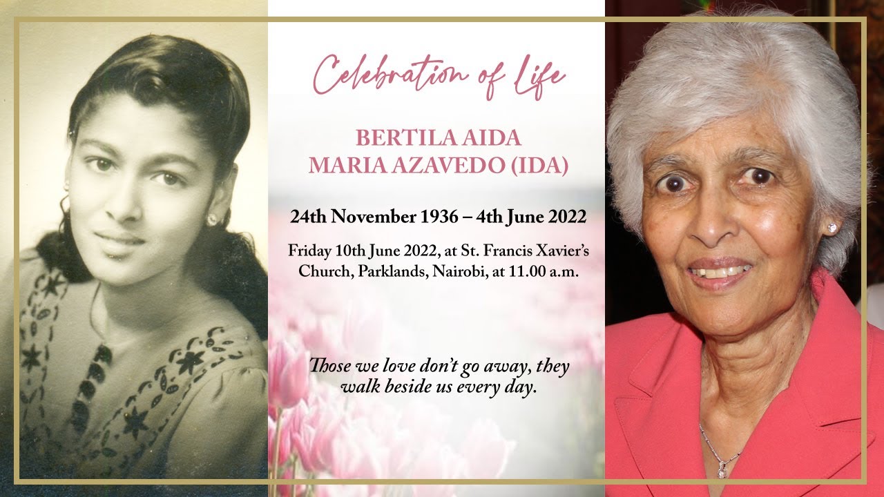 A Celebration of Life - Aida Azavedo - St Francis Xavier Catholic ...