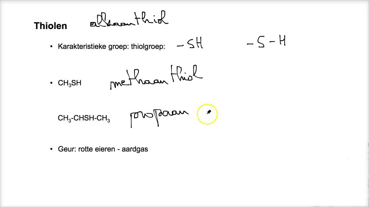 M2H3V2 naamgeving koolstofverbindingen deel 1: alcoholen, thiolen ...