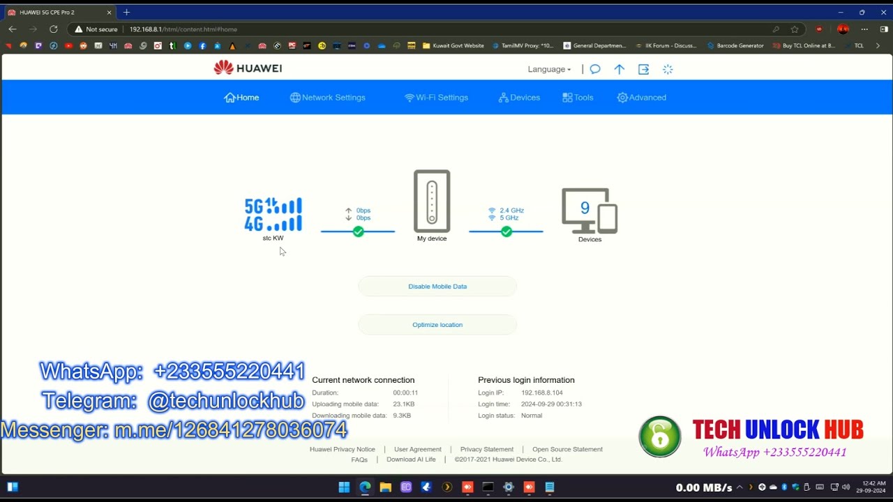 UNLOCK / DECODE ZAIN, STC, Three UK, DU, T-Mobile, Huawei 5G H122-373 ...