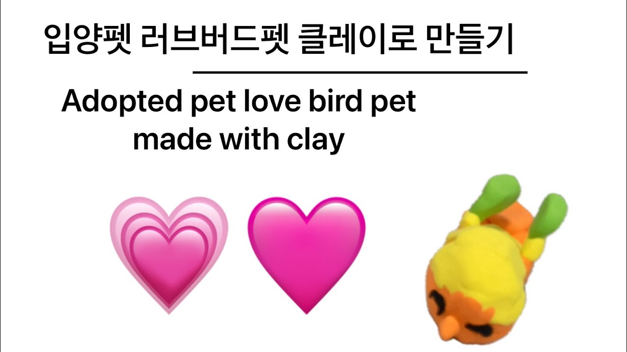 입양펫 러브버드펫 클레이로 만들기 Adopt me !pet love bird pet made with clay - YouTube