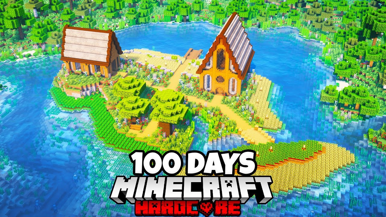 I Survived 100 Days in a FOREST in Minecraft Hardcore - YouTube