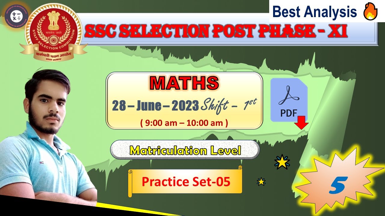 SSC Selection Post | Math Solution (28-June-2023 shift-1) | Practice ...