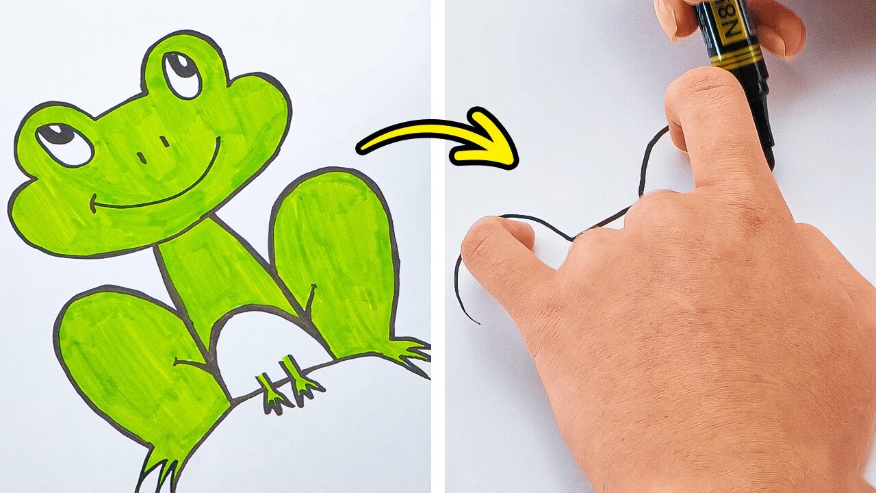 Simple Drawing Tricks And Cool Painting Ideas - YouTube