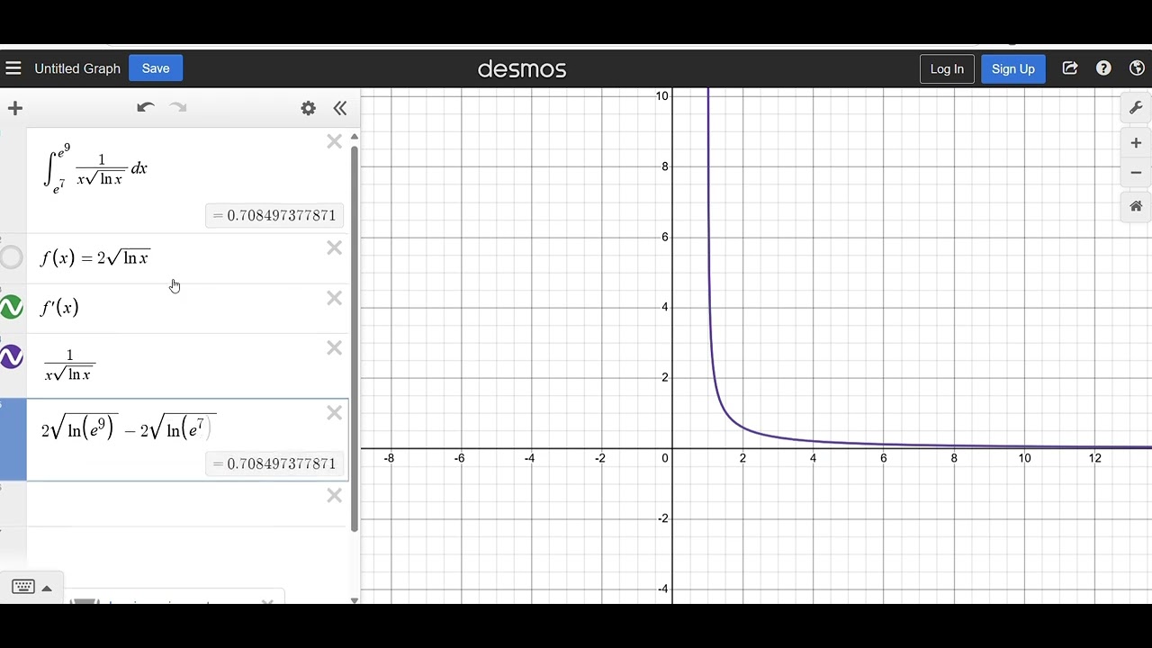 slightly faster way with less room for error of evaluating definite integrals on desmos - YouTube