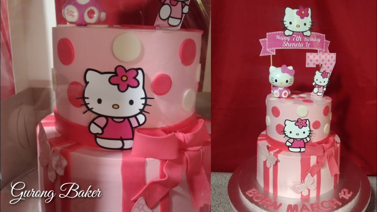 HELLO KITTY CAKE || Soft Icing || Fondant Details|| Cake Decorating ...
