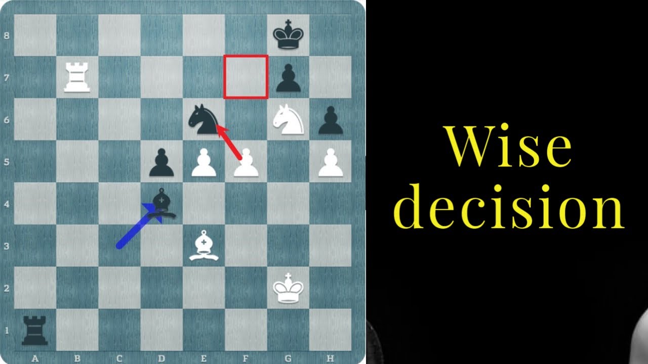 Wise decision , Let's not take the bishop but instead of it take the ...