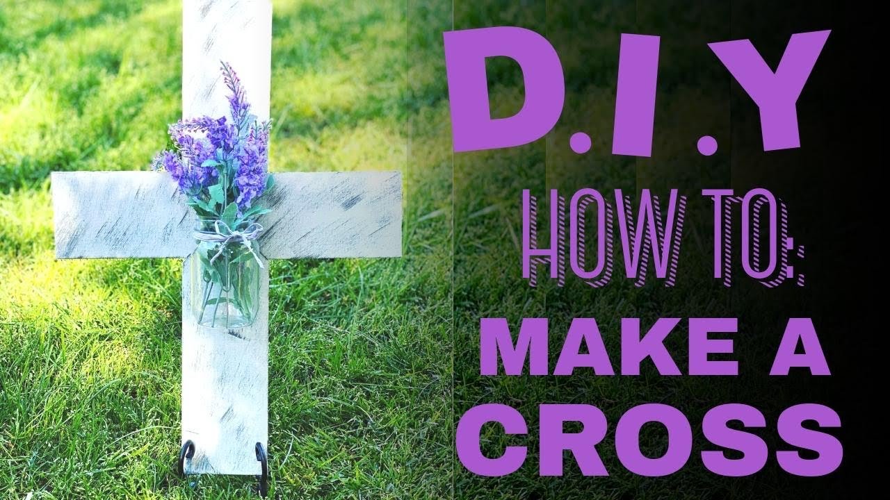 DIY: How To Make A Cross Using Dollar Tree Items - YouTube