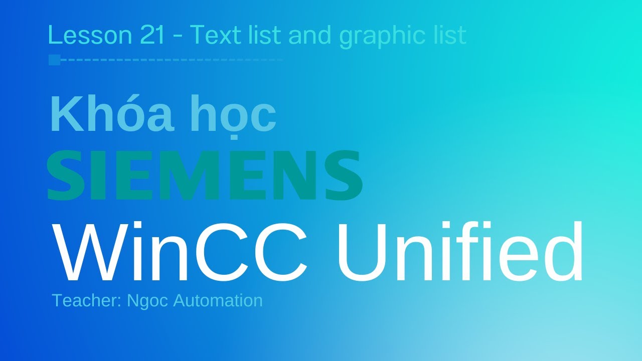 Wincc Unified bài 21 - Text list và graphic list - YouTube