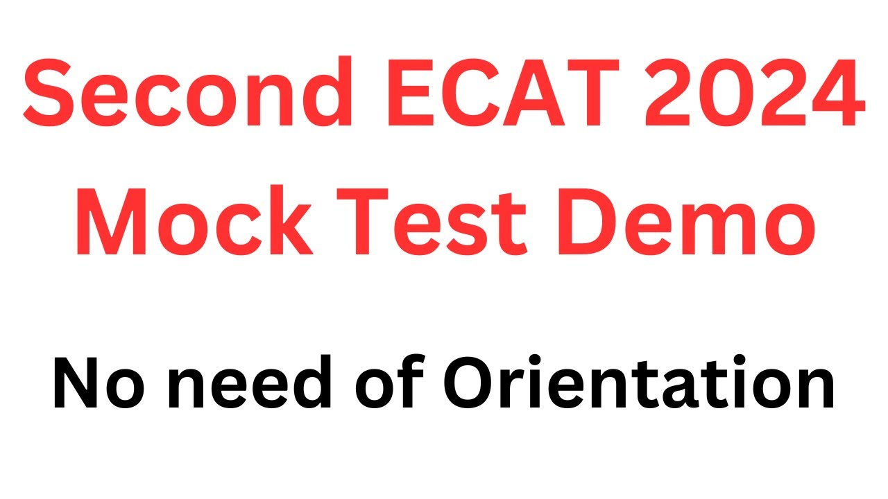 UET ECAT Mock Test Demo I How to Attempt Second ECAT 2024 I NUST NET 4 ...