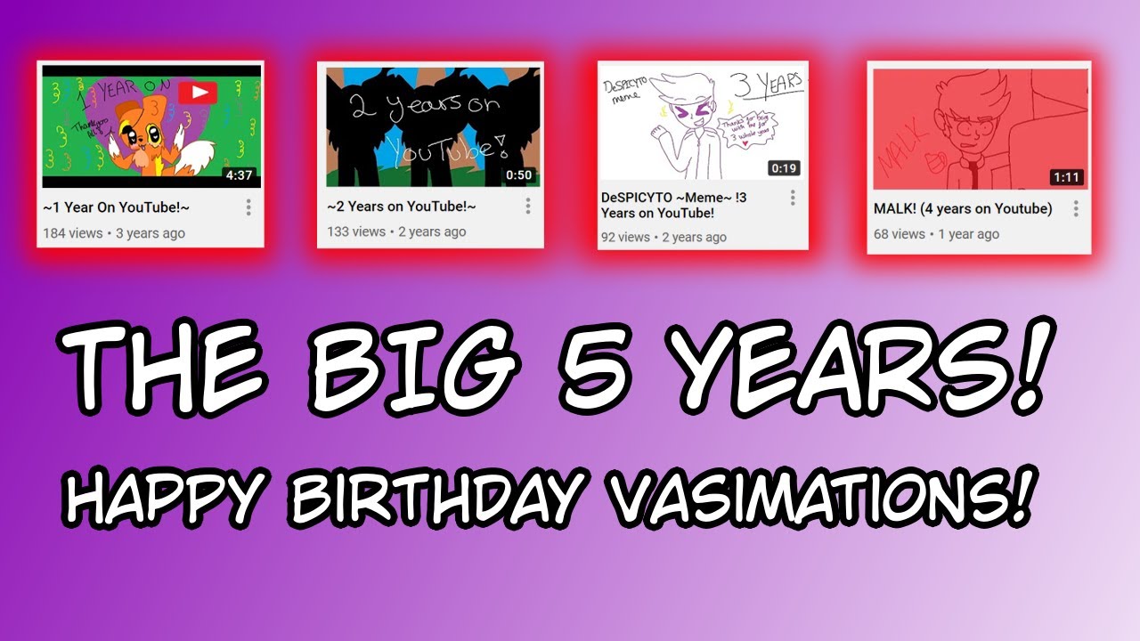 ~ 5 years of Animation! ~ - YouTube