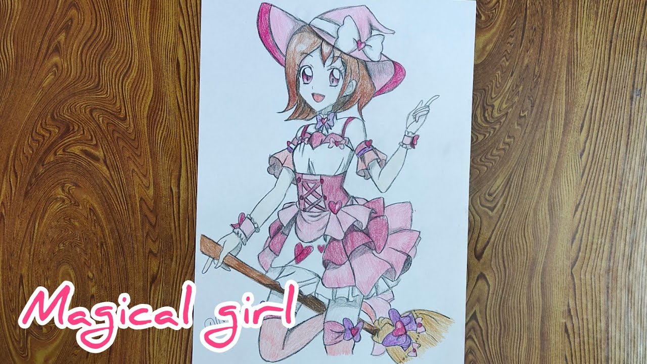 how to draw cute magical girl | how to draw cute girl | how to draw ...