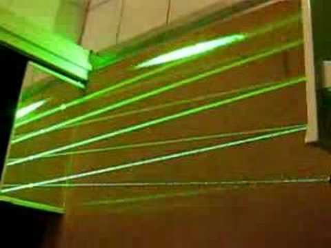 Green Laser Beam Reflecting from Mirrors - YouTube