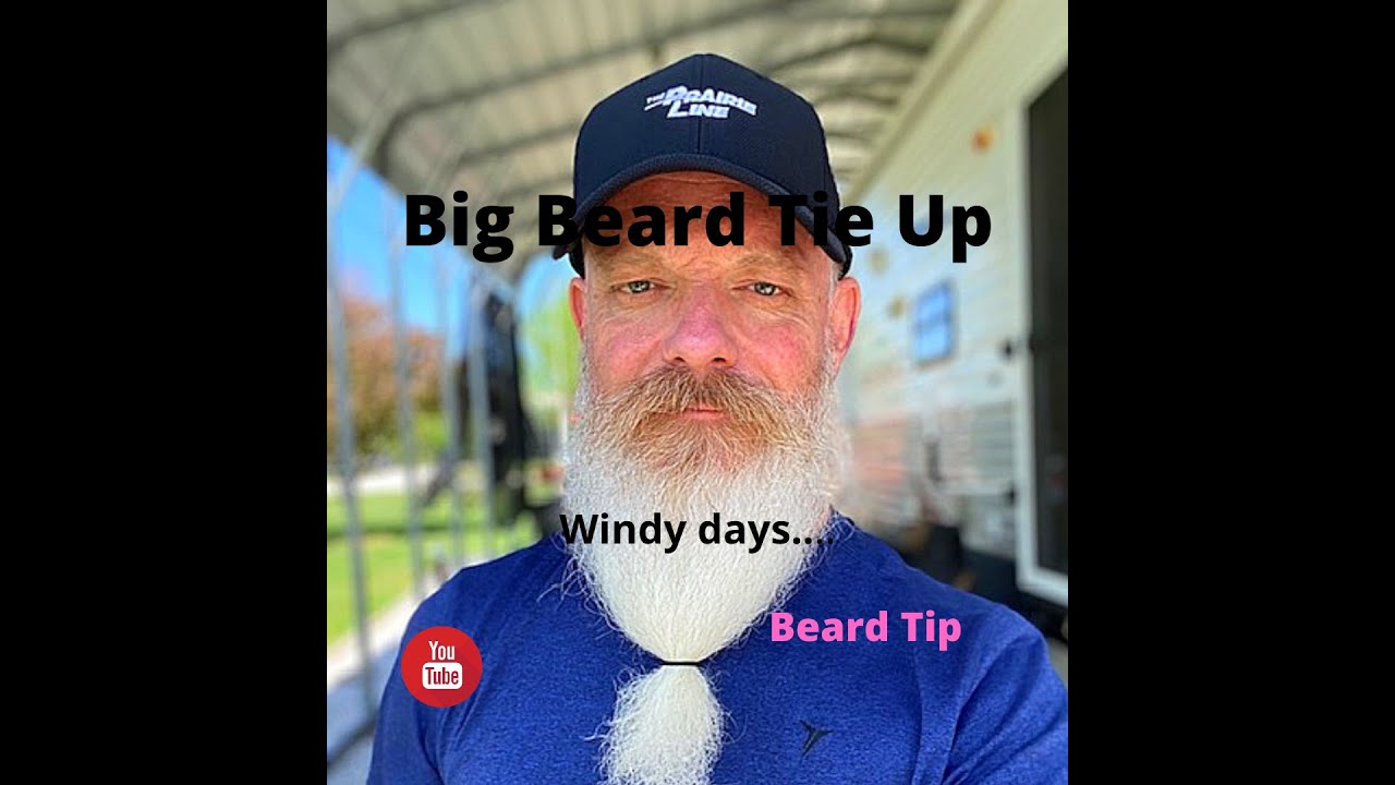 Big beard tie up. A windy day with a beard can be brutal. - YouTube