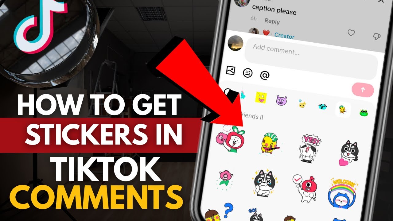 How to add stickers to Tiktok comments - YouTube