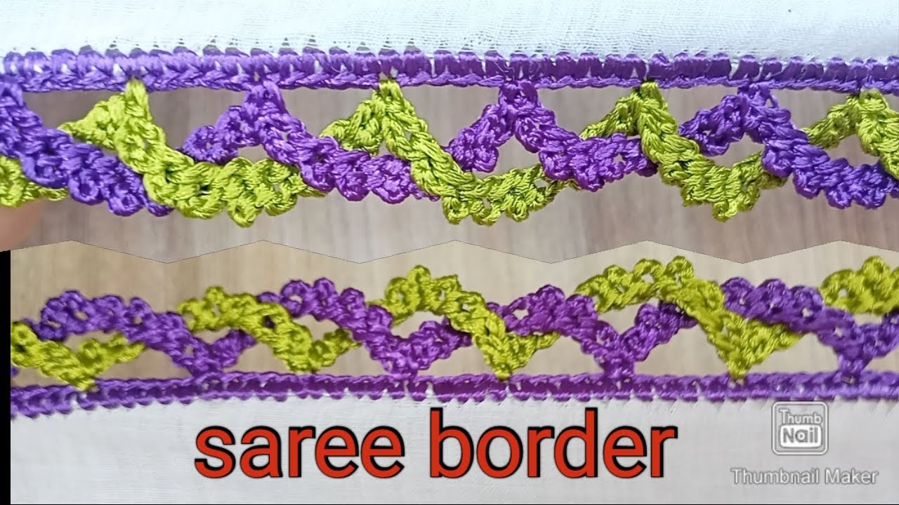 Mind-Blowing Crochet Saree Border & Dupatta Lace Designs: Unleashing ...