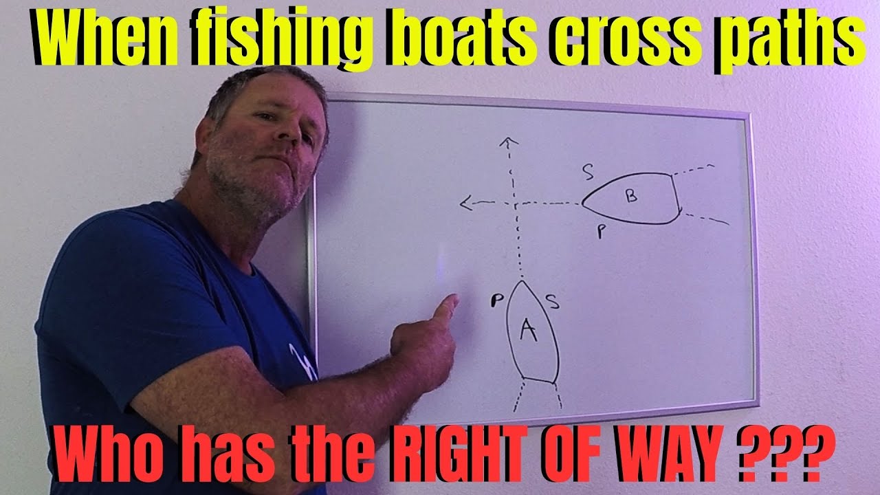 When fishing boats cross paths, who has the RIGHT OF WAY??? - YouTube