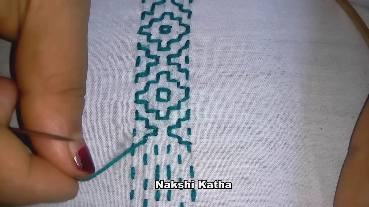 Hand Embroidery Nakshi Katha New Design video tutorial.।বাংলাদেশি নকশী ...