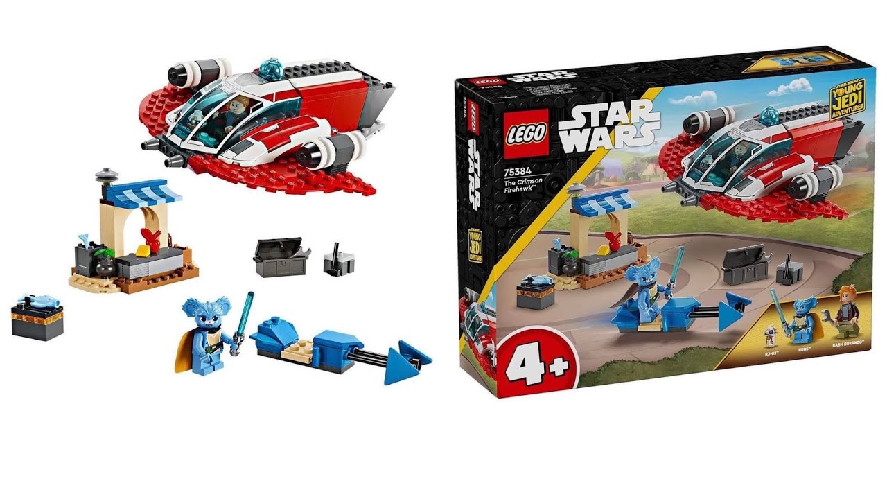New Lego Star Wars young Jedi adventures crimson firehawk with nubs ...