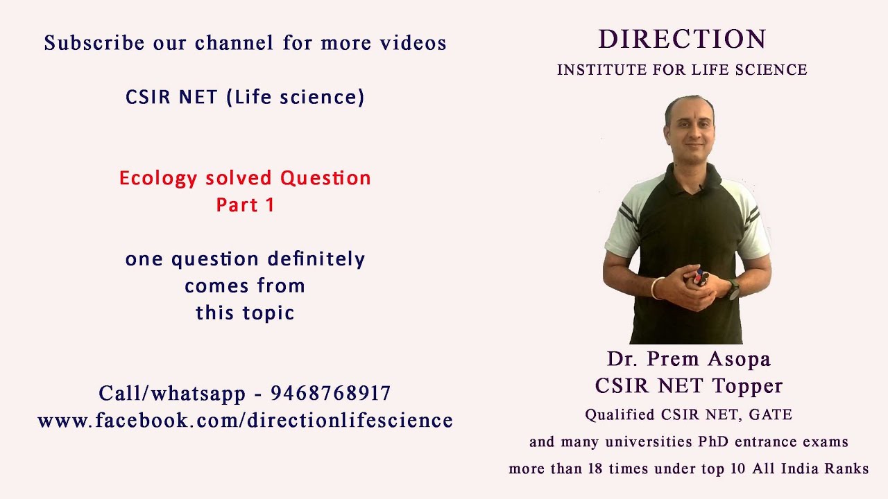 Population ecology life tables solved questions@Directionlifescience ...