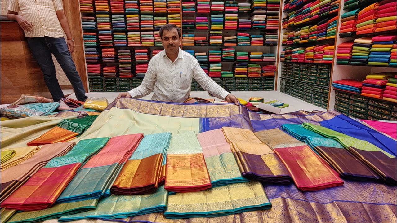 Chickpet Bangalore Wholesale Silk Sarees | Starts from 500rs | Single ...
