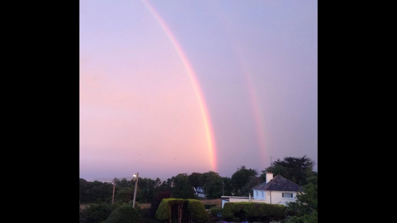 Double Rainbow at Night (Lightning Halo) - YouTube