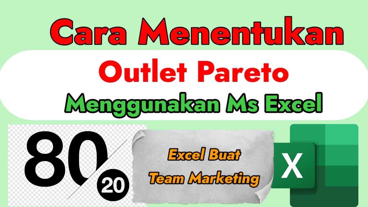 Cara Menentukan Outlet Pareto Menggunakan MS Excel - YouTube
