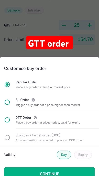 Groww में GTT Order कैसे लगाए, GTT order in groww #stockmarket #groww - YouTube