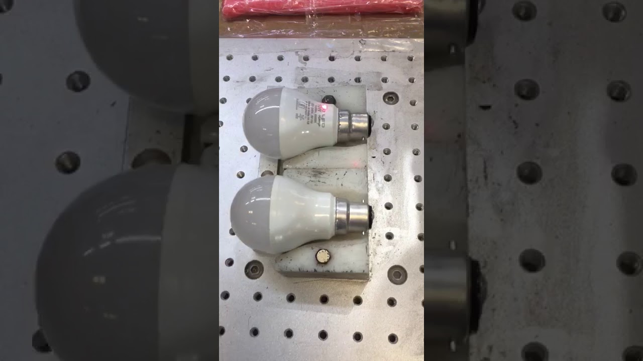 LED BULB HIGH SPEED LASER MARKING - YouTube