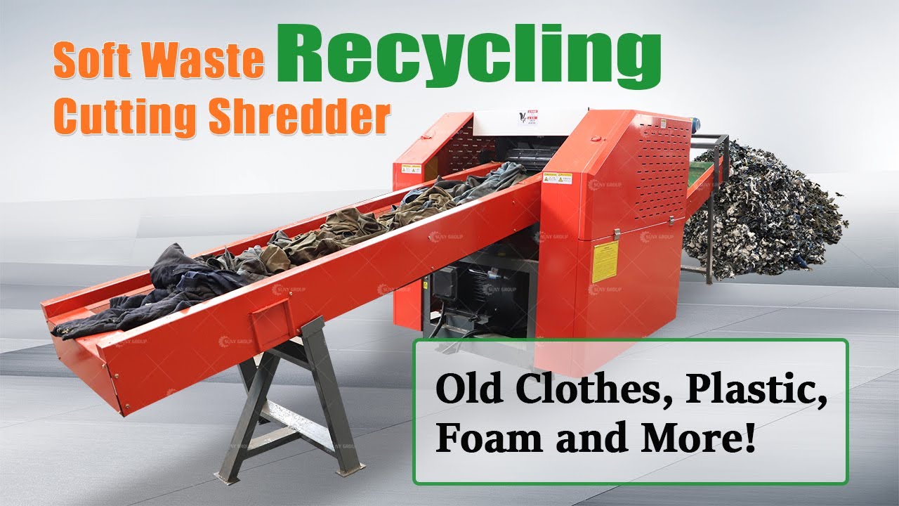 Versatile Soft Waste Cutting Shredder: Recycling Old Clothes, Plastic ...