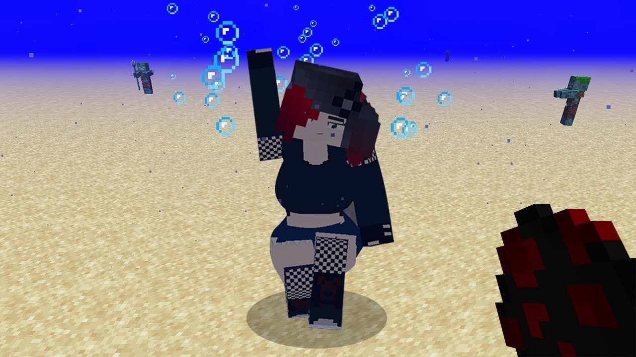 what if spawn girl Ellie under water ??? Jenny mod in Minecraft - YouTube