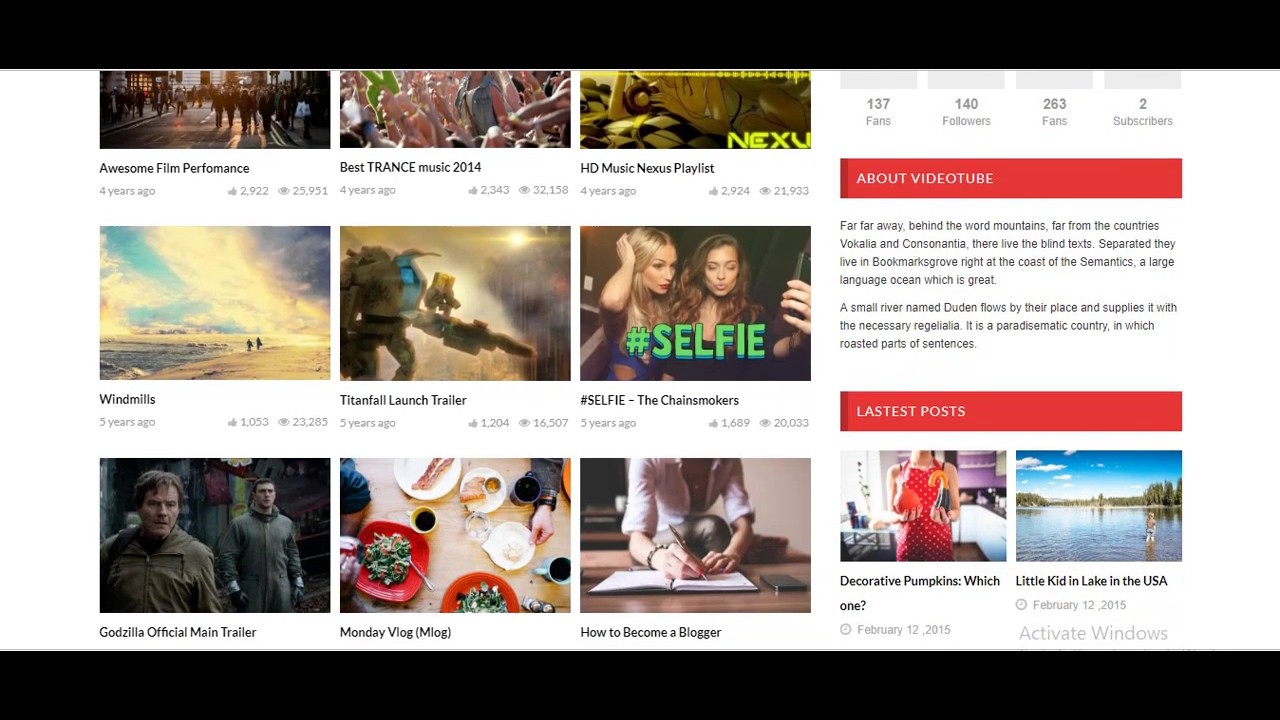 VideoTube A Responsive Video WordPress Theme - YouTube