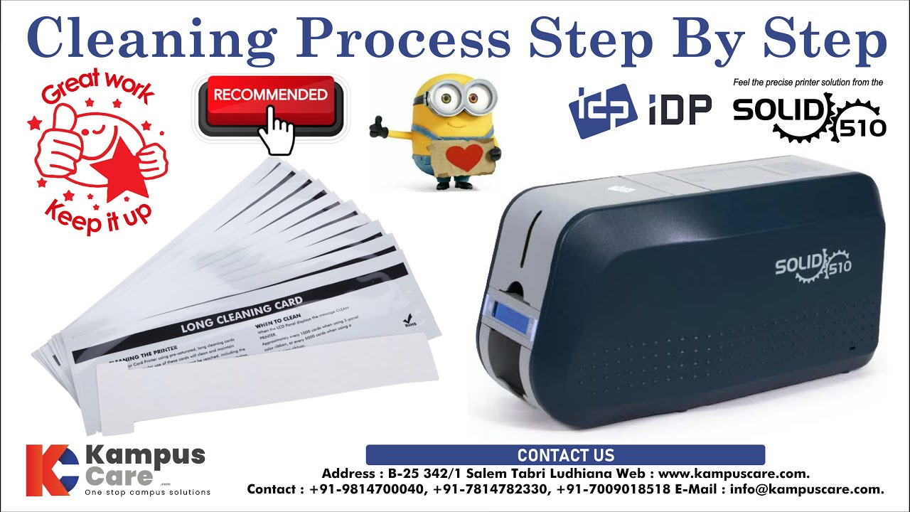 How To Clean IDP Solid 510D | Premium PVC Smart Card Printer | Kampus ...