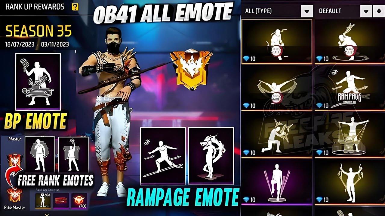 OB41 NEW EMOTE || OB41 UPDATE ALL EMOTE REVIEW || OB41 UPDATE NEW ...