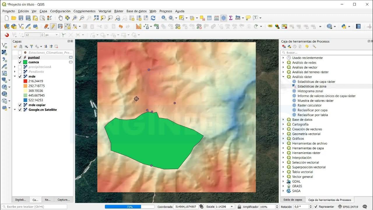 QGIS Y SAGA GIS TEMA 8 6 Valores de Raster a puntos - YouTube