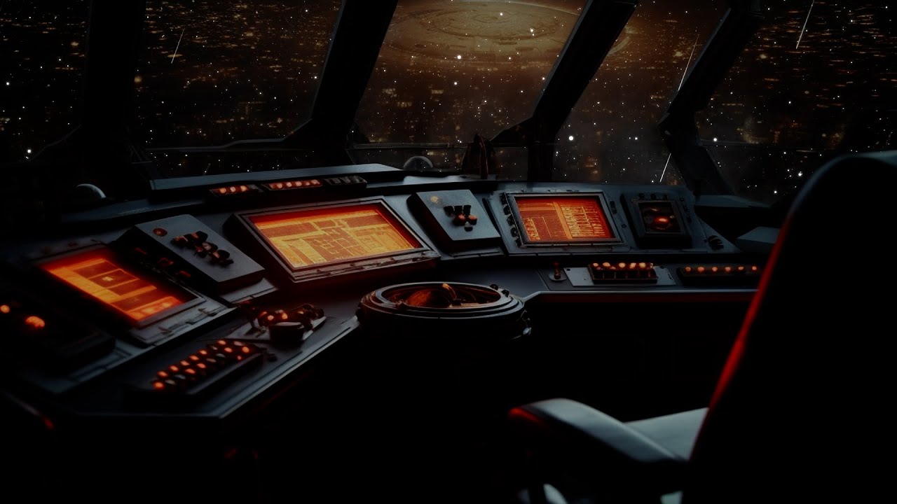 Guarding Mission. Spaceship Cockpit & Radio Chatter. Sci-Fi Ambiance ...