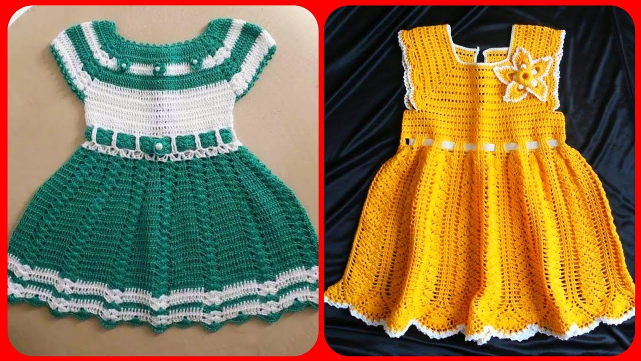 Modern and elegant Crochet baby frock design patterns and ideas - YouTube