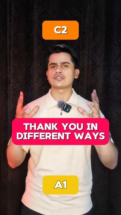 A1 to C2 Level English | Different Ways to Say "Thank You" #vocabulary ...