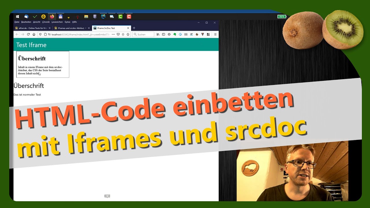 Iframes Und Srcdoc Attribut Html Code Unabhängig In Webseiten
